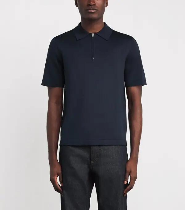 Sandro Half-zip Polo Shirt - Blue
