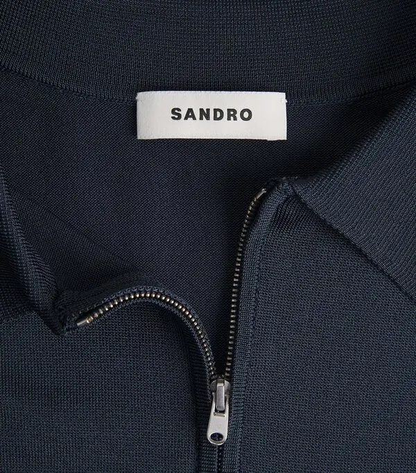 Sandro Half-zip Polo Shirt - Blue