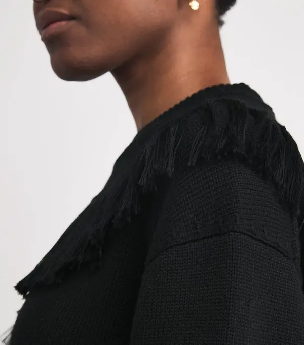 Ulla Johnson Wool Fringe-detail Ina Sweater - Black