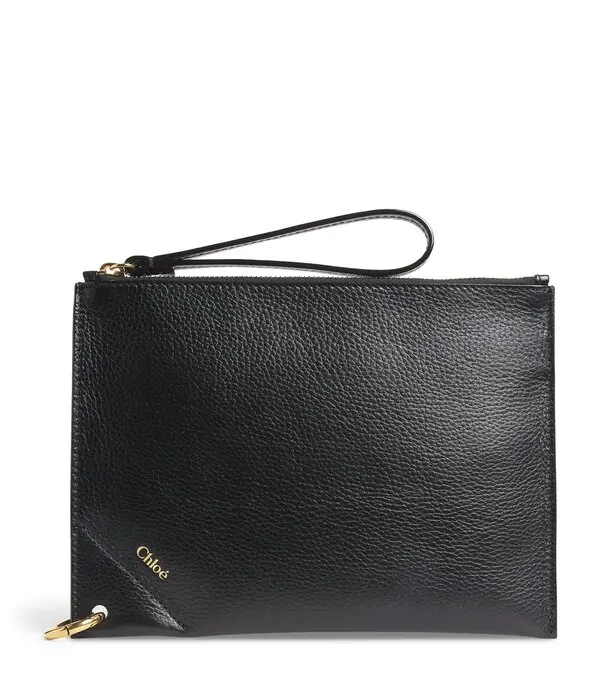 Chloé Leather Spin Pouch - Black