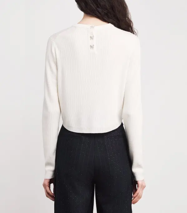 Maje Wool Ribbed Knit Sweater
