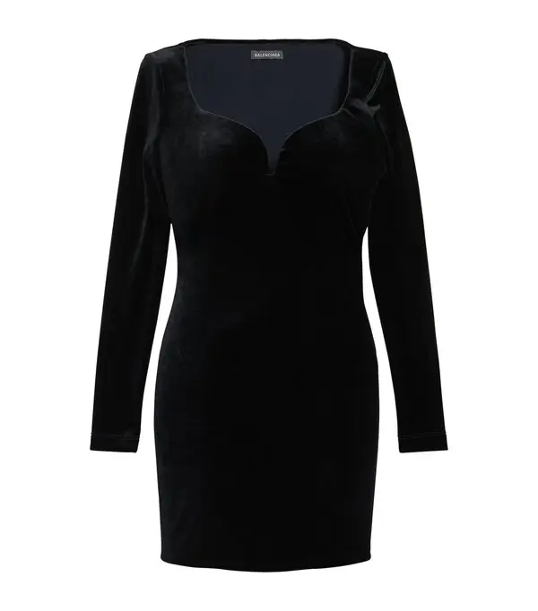 Balenciaga Velvet Mini Dress