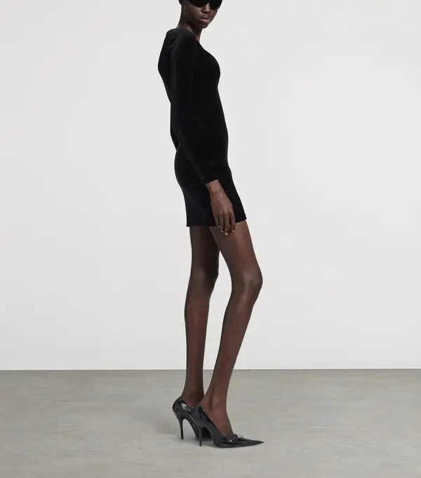 Balenciaga Velvet Mini Dress