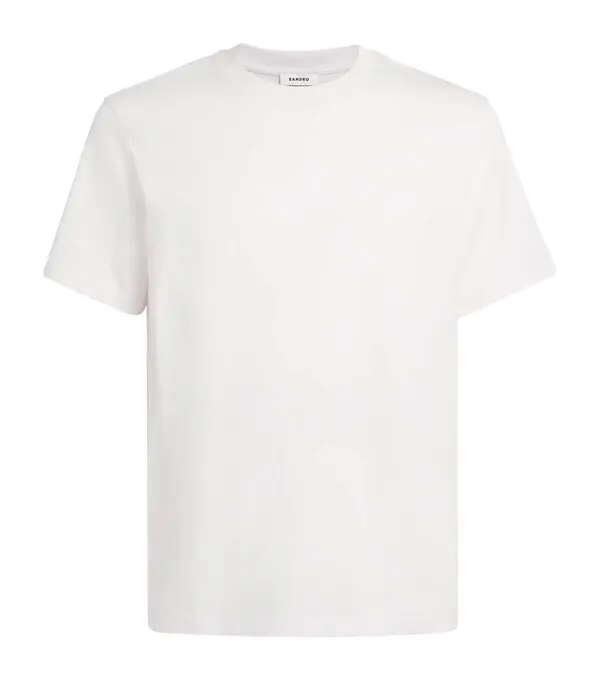 Sandro Organic Cotton Logo T-shirt - Beige