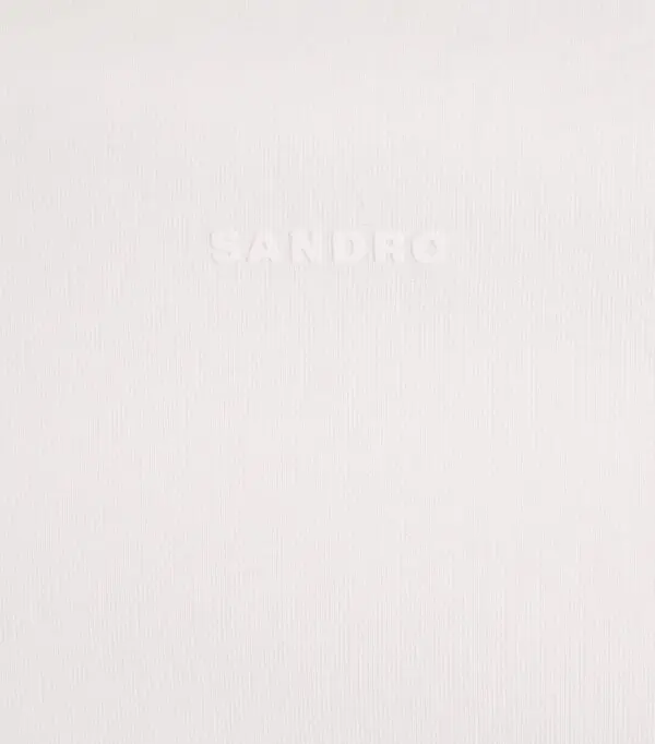 Sandro Organic Cotton Logo T-shirt - Beige