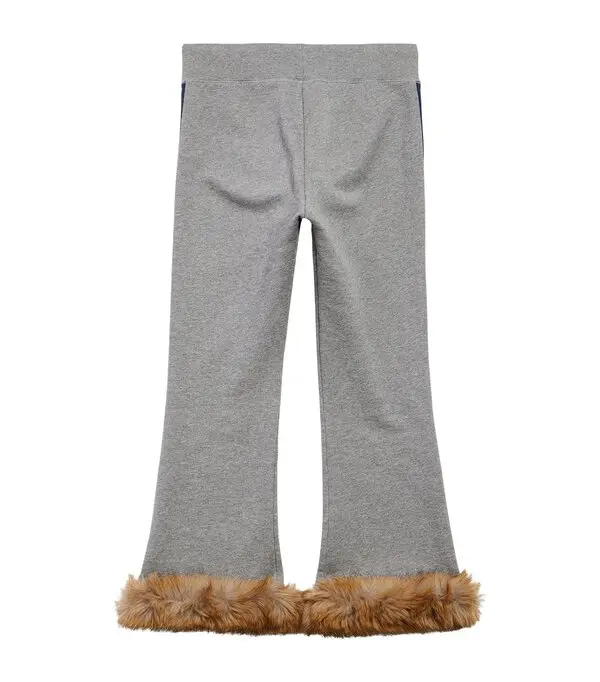 Balenciaga Faux Fur Trim Capri Sweatpants