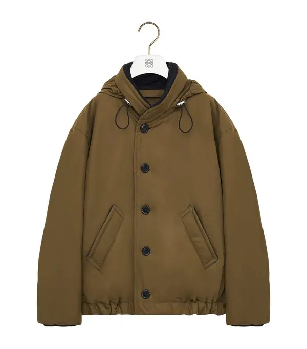 Loewe Wool-cotton Blend Padded Jacket - Green