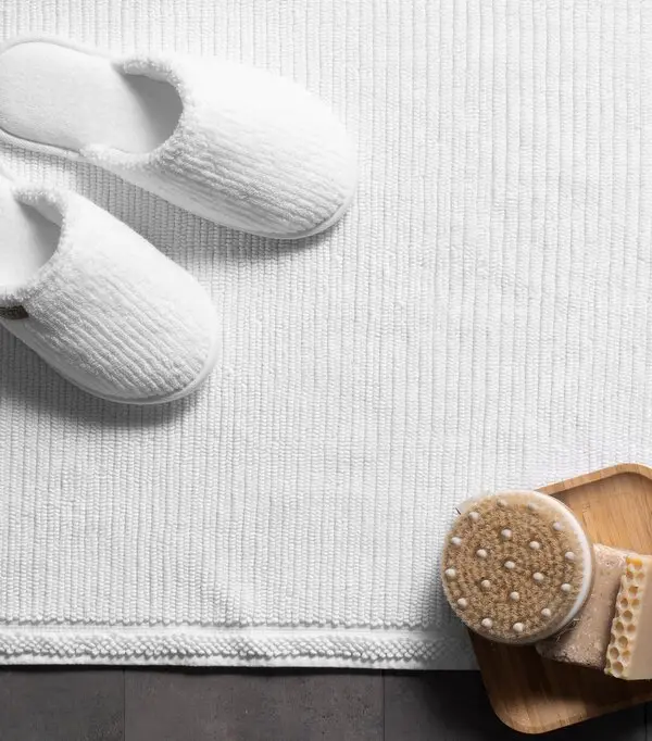 HAMAM Organic Cotton Raya Bath Rug - Neutral