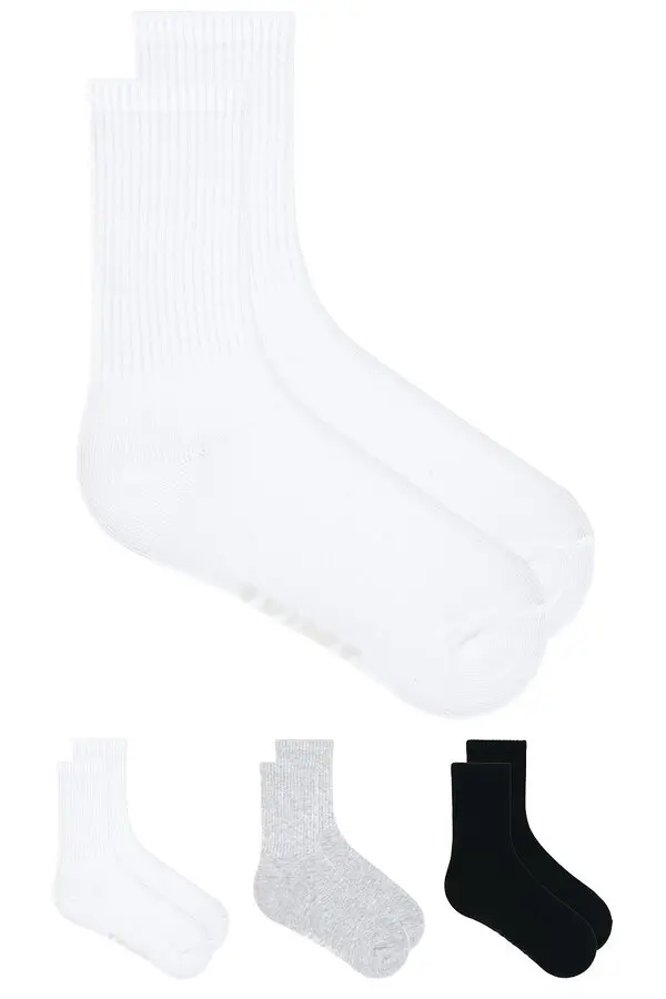 SKIMS Sport Crew Socks Set Of 3 - Core Multi