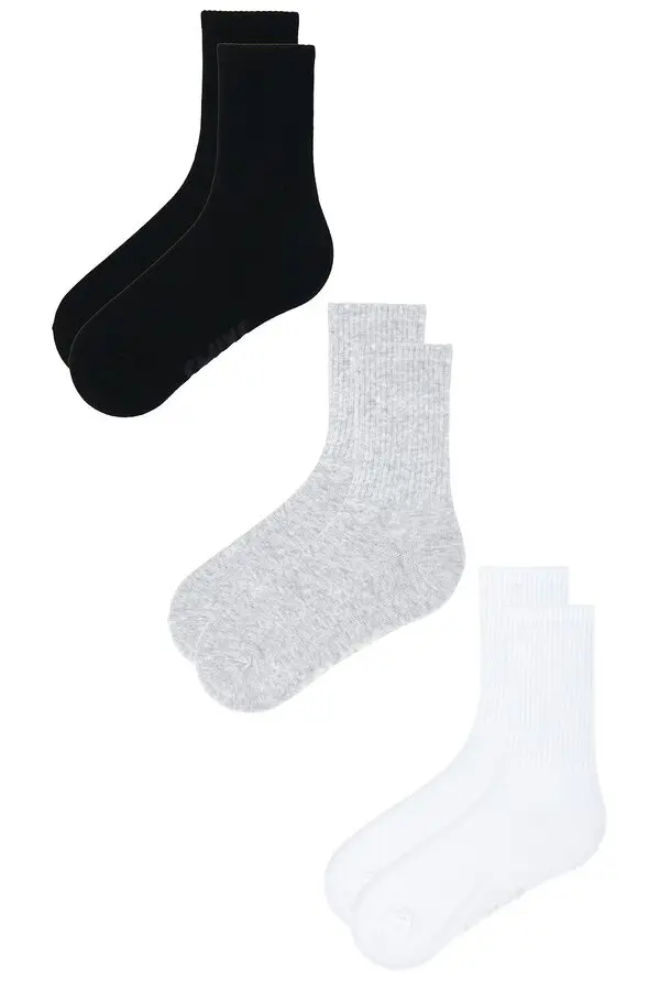 SKIMS Sport Crew Socks Set Of 3 - Core Multi