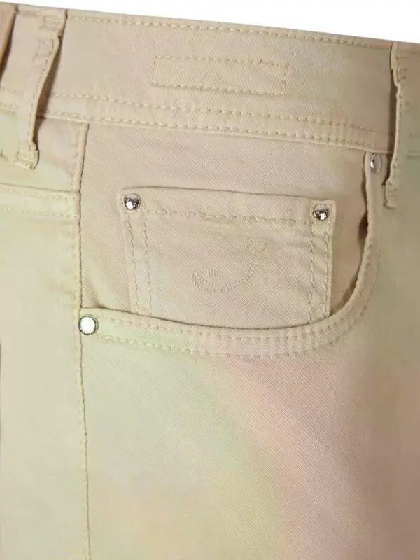 Jacob Cohen Logo-embroidered Jeans - Neutrals