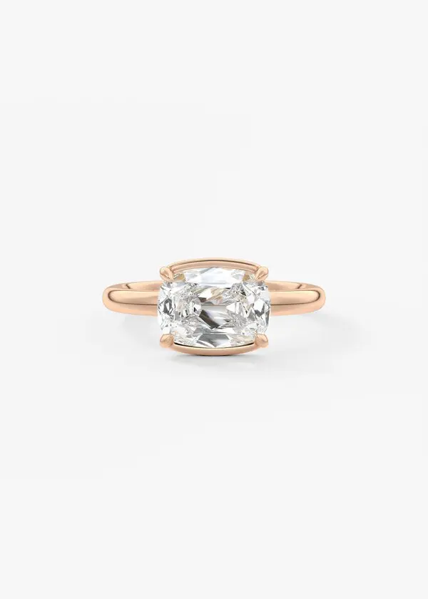 FRANK DARLING The Clutchette East-west Old Mine Cut Diamond Engagement Ring - Yellow Gold
