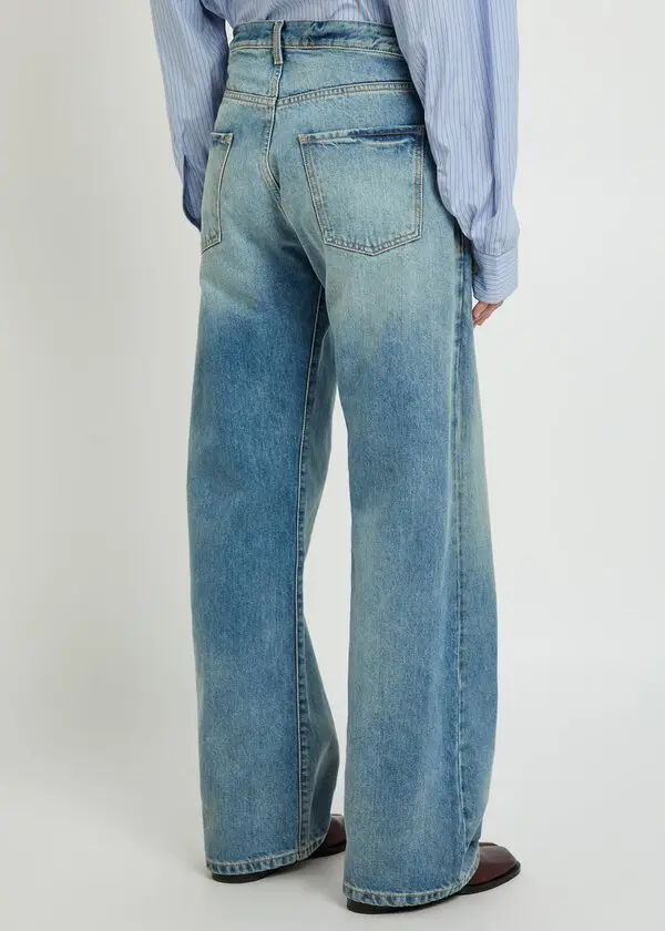 MAISON MARGIELA Exposed-pocket Straight-leg Jeans - Denim