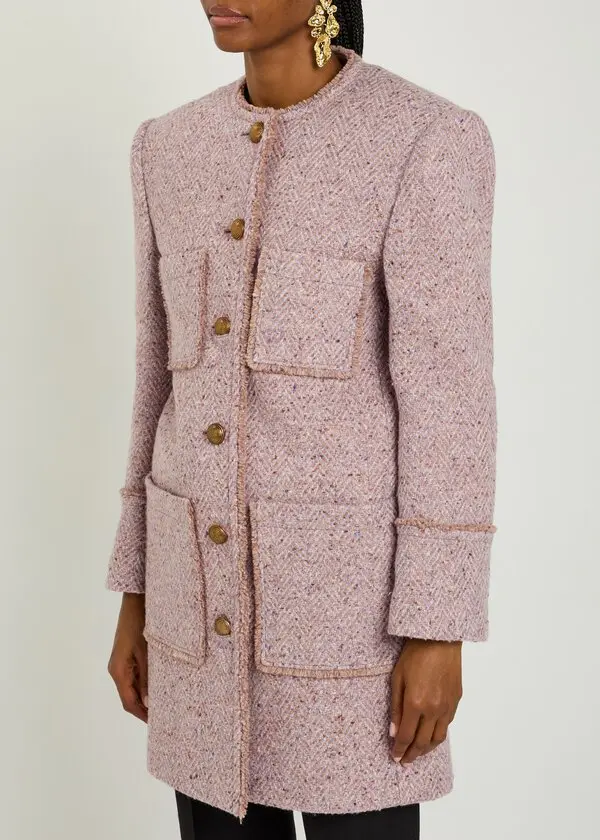 Chloé Tweed Coat - Violet