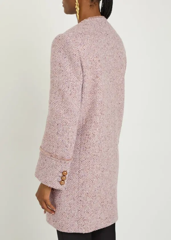 Chloé Tweed Coat - Violet