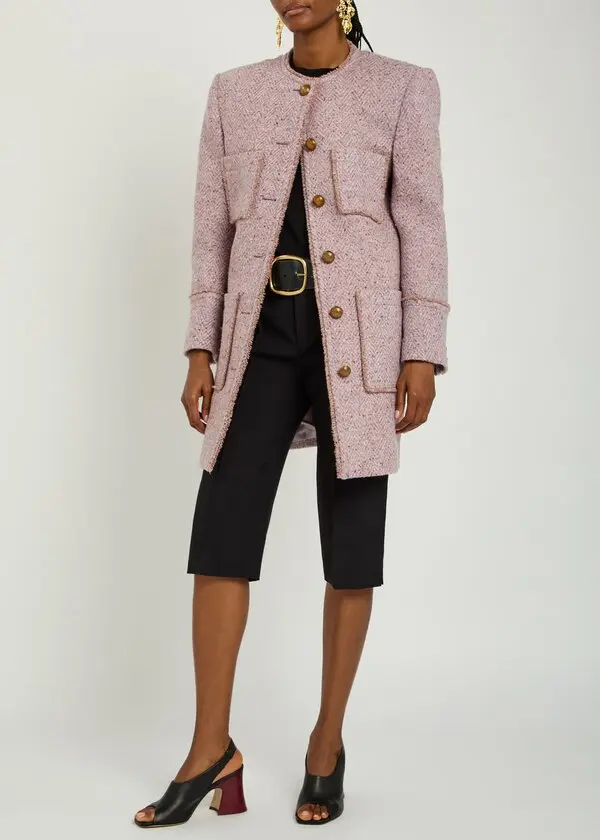 Chloé Tweed Coat - Violet
