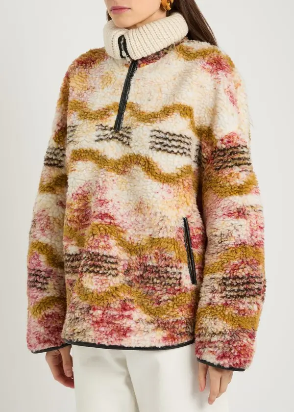 Isabel Marant Étoile Marner Patterned Fleece Coat - Multicoloured