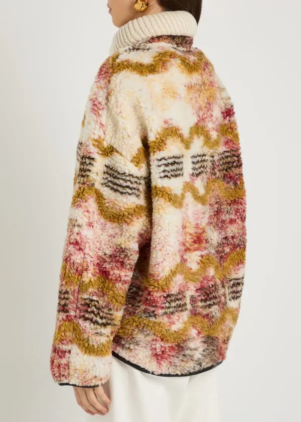 Isabel Marant Étoile Marner Patterned Fleece Coat - Multicoloured