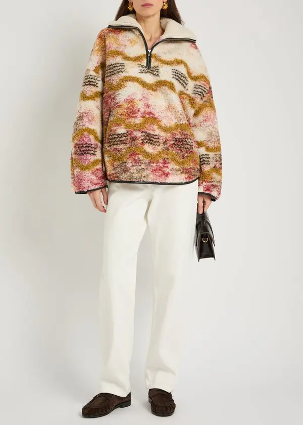 Isabel Marant Étoile Marner Patterned Fleece Coat - Multicoloured