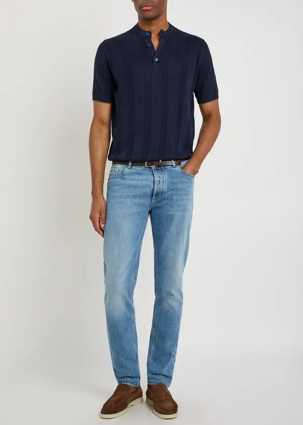 Brunello Cucinelli Tapered-leg Stretch- Jeans - Denim