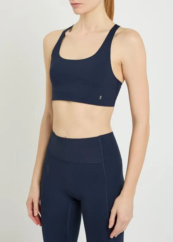 On Studio Stretch-jersey Bra Top - Navy