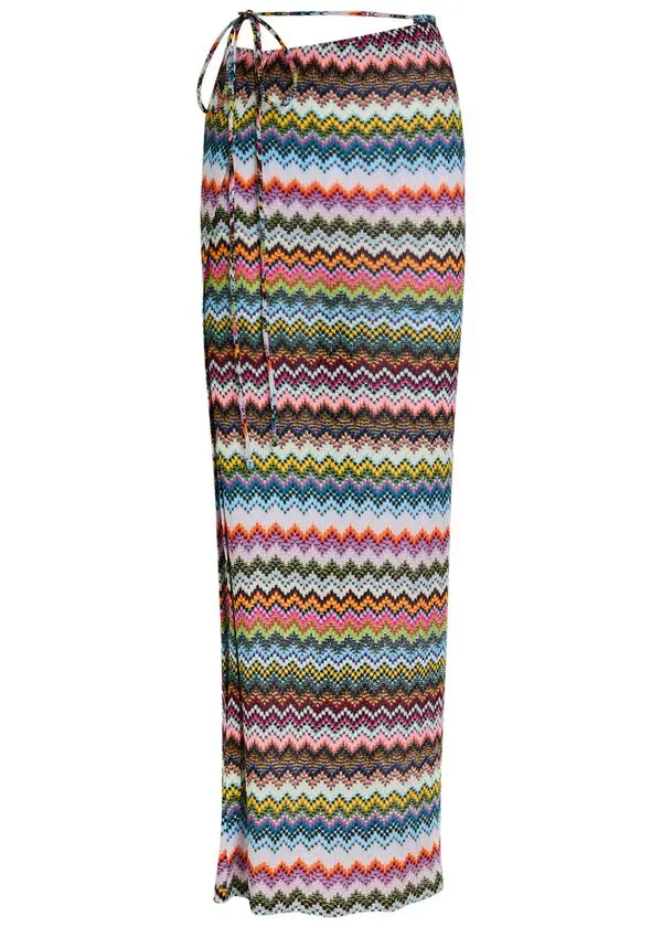 Missoni Zigzag Metallic-knit Midi Skirt