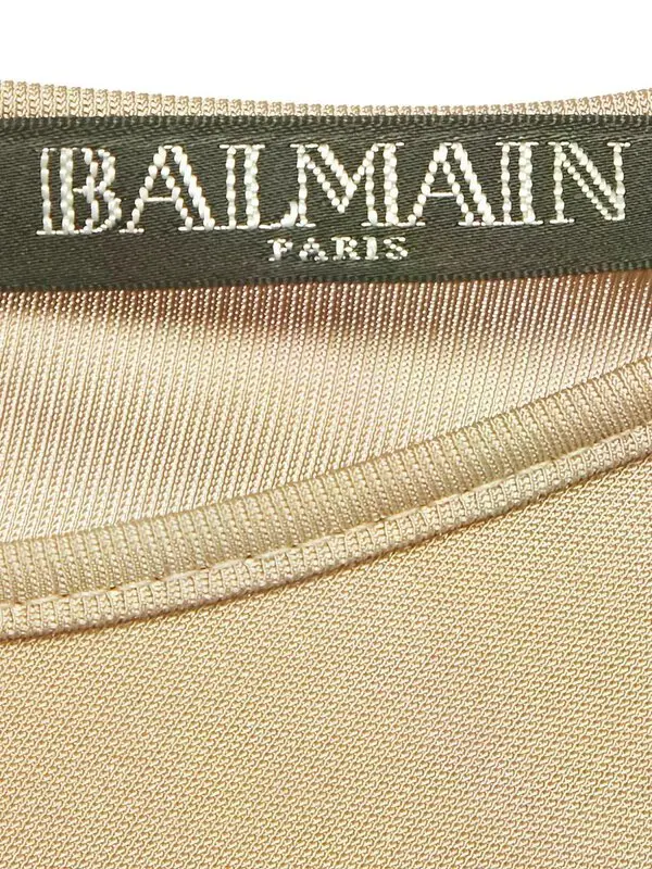 Balmain Long-sleeve Round Neck Top