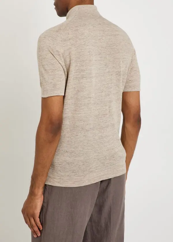 Brunello Cucinelli Linen And Cotton-blend Polo Shirt