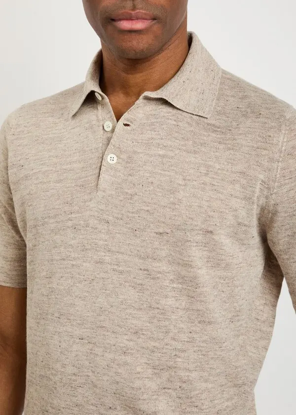 Brunello Cucinelli Linen And Cotton-blend Polo Shirt