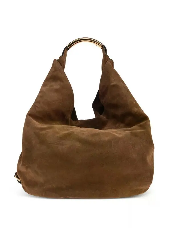Moschino Ring Handle Shoulder Bag - Brown