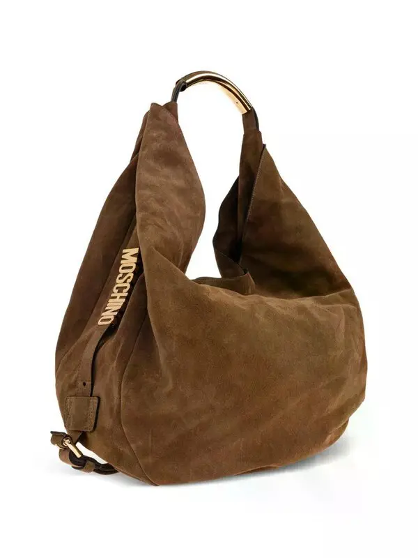 Moschino Ring Handle Shoulder Bag - Brown