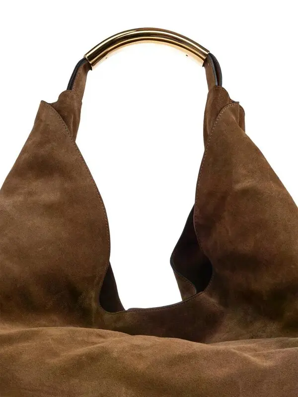 Moschino Ring Handle Shoulder Bag - Brown