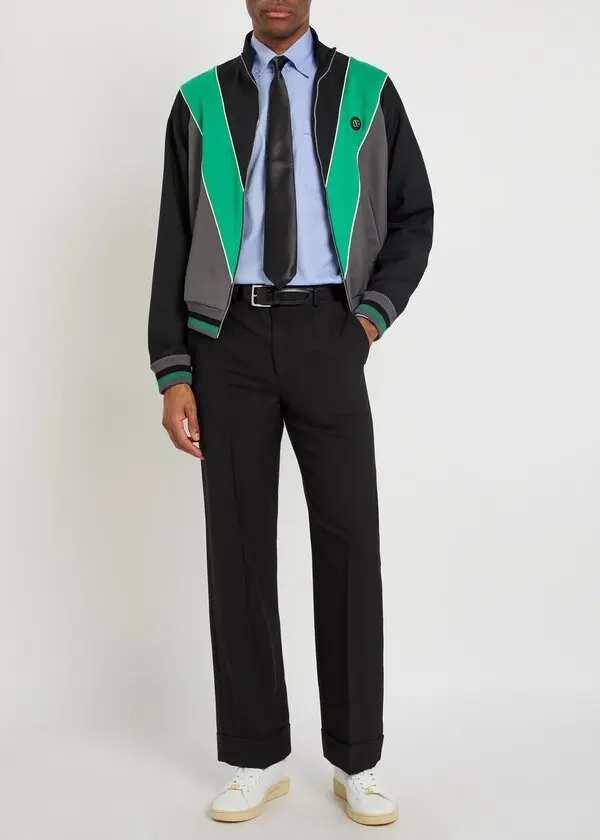 Valentino Garavani Logo-embroidered Cotton Oxford Shirt - Blue