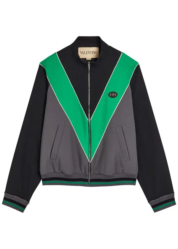 Valentino Garavani Colour-blocked Twill Track Jacket - Multicoloured 1