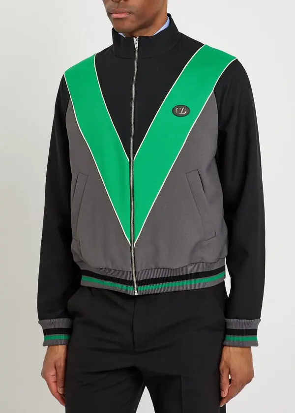 Valentino Garavani Colour-blocked Twill Track Jacket - Multicoloured 1