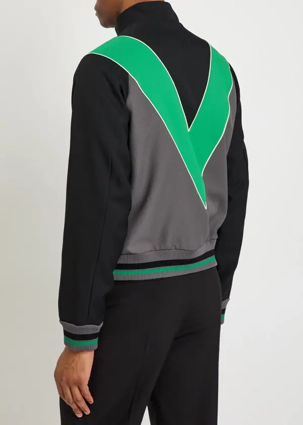 Valentino Garavani Colour-blocked Twill Track Jacket - Multicoloured 1