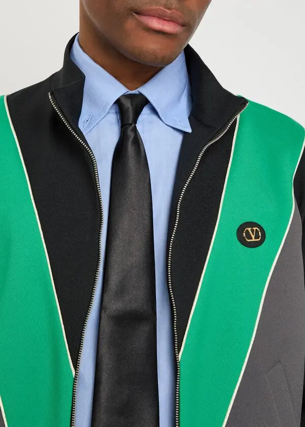 Valentino Garavani Colour-blocked Twill Track Jacket - Multicoloured 1