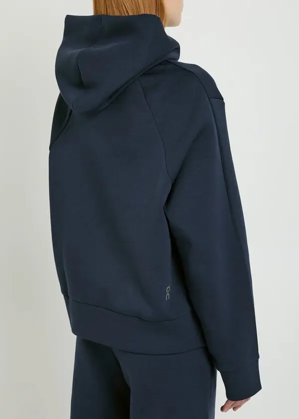 On Focus Tech Hooded Cotton-blend Sweatshirt