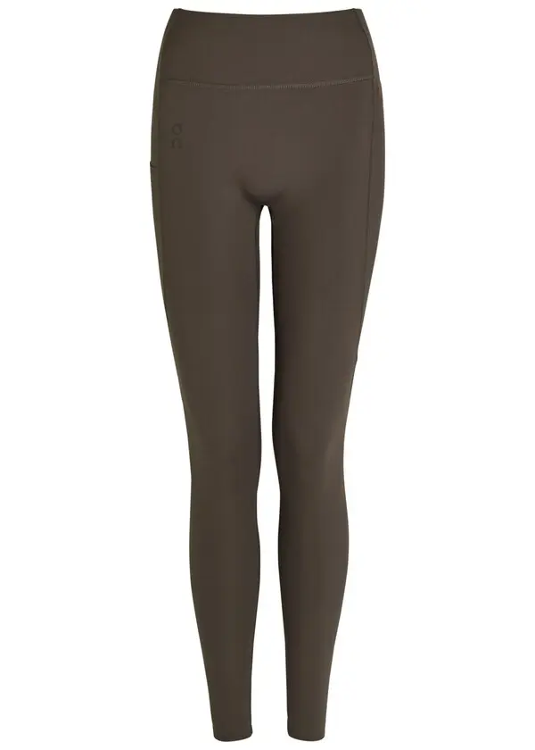 On Studio Stretch-jersey Cropped Leggings - Brown