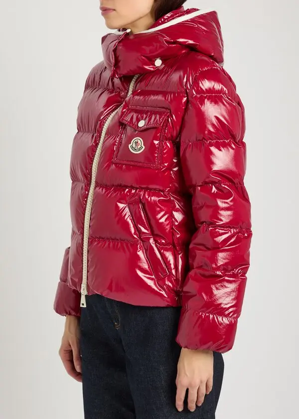 Moncler Andro Padded Hooded Glossed Shell Jacket