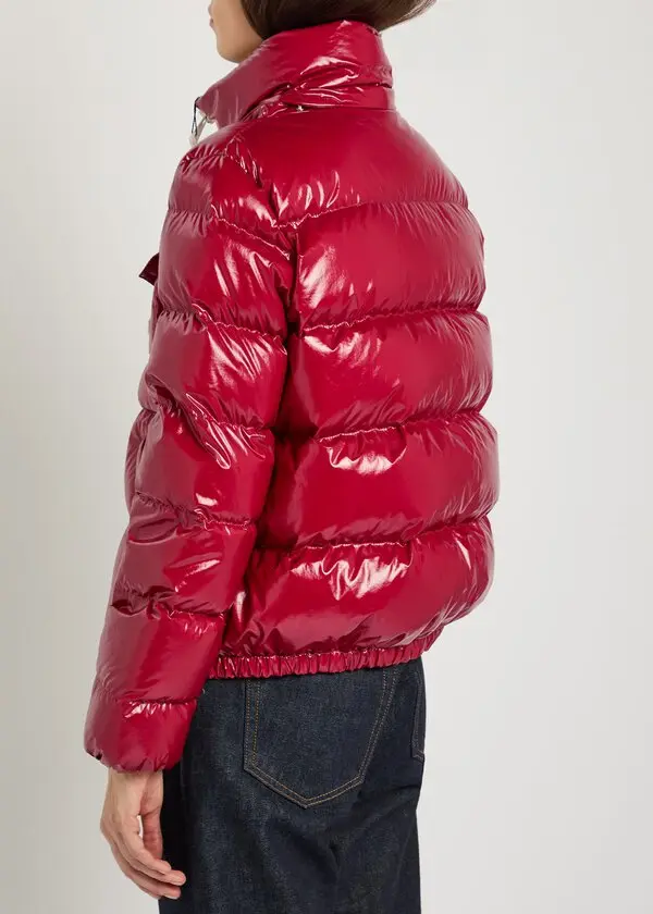 Moncler Andro Padded Hooded Glossed Shell Jacket