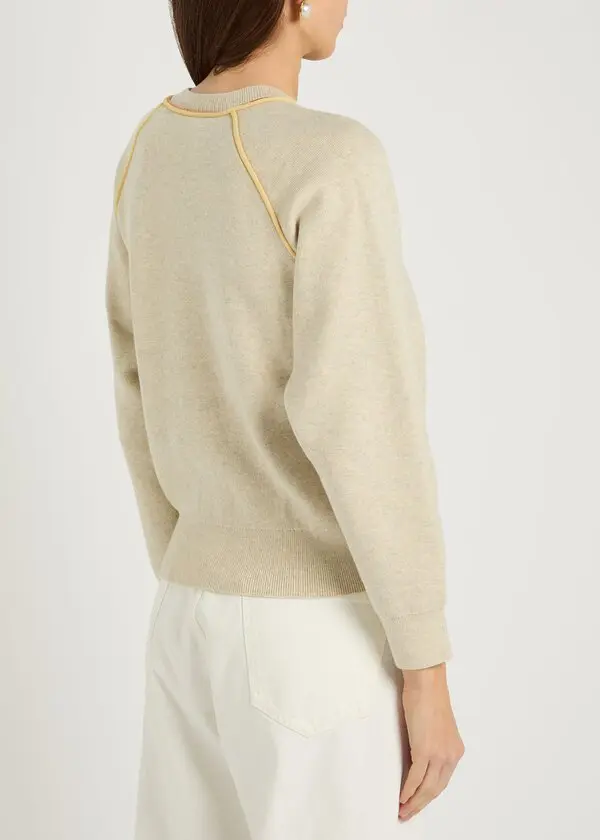 Isabel Marant Étoile Loriby Logo Cotton-blend Jumper - Light Grey