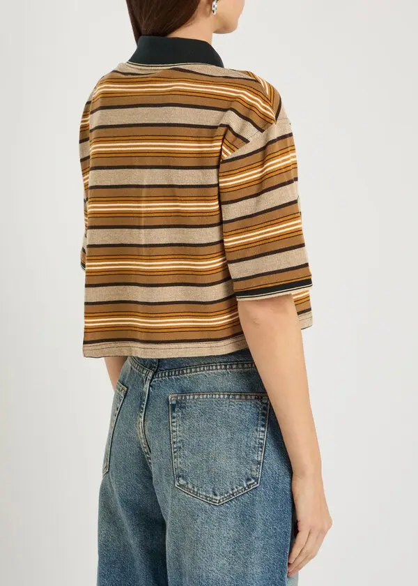 Isabel Marant Étoile Isalyne Striped Cotton Polo Top - Multicoloured
