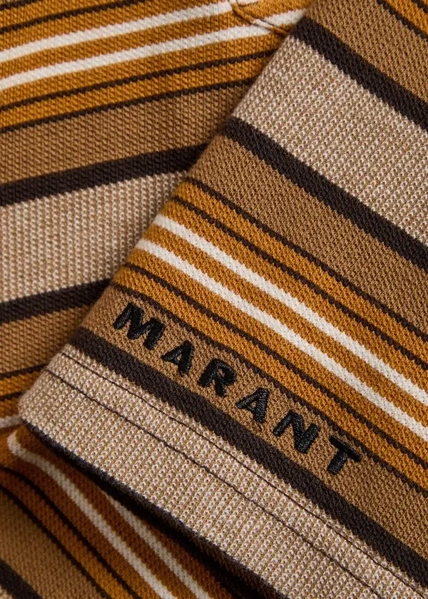 Isabel Marant Étoile Isalyne Striped Cotton Polo Top - Multicoloured