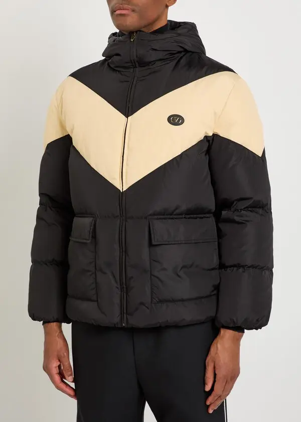 Valentino Garavani Padded Colour-blocked Shell Jacket
