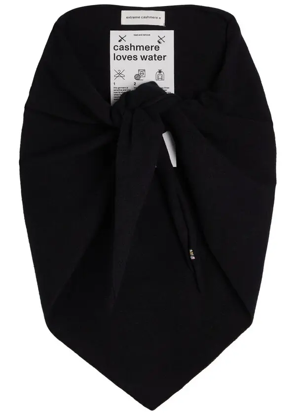 EXTREME CASHMERE X N°150 Witch Cashmere-blend Triangle Scarf - Black