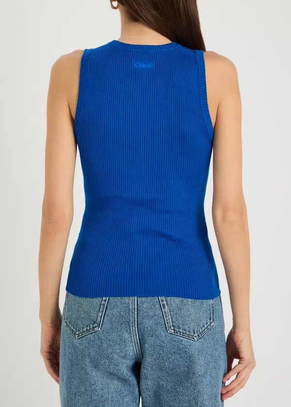 Chloé Ribbed Wool Tank Top