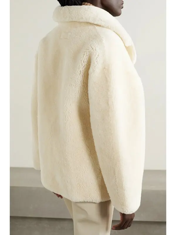 NILI LOTAN Addie Double-breasted Shearling Jacket