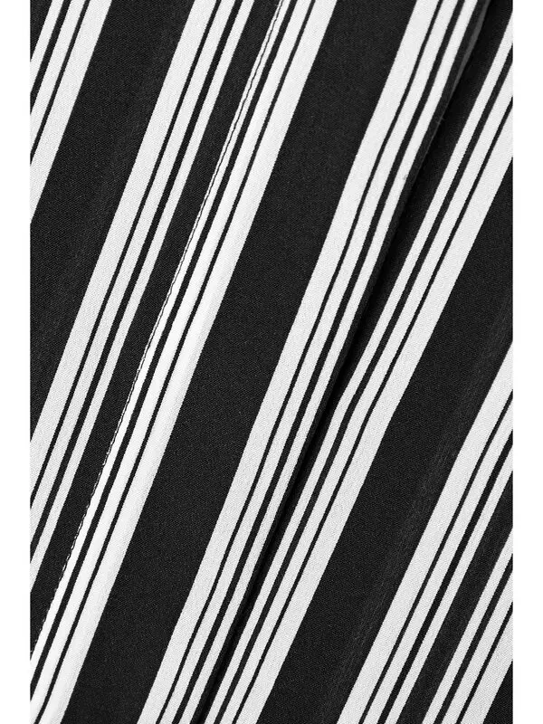 Michael Kors Striped Organic Silk Crepe De Chine Shirt