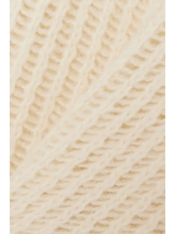 Chloé Open-knit Ribbed Wool, Silk, And Cashmere-blend Maxi Dress